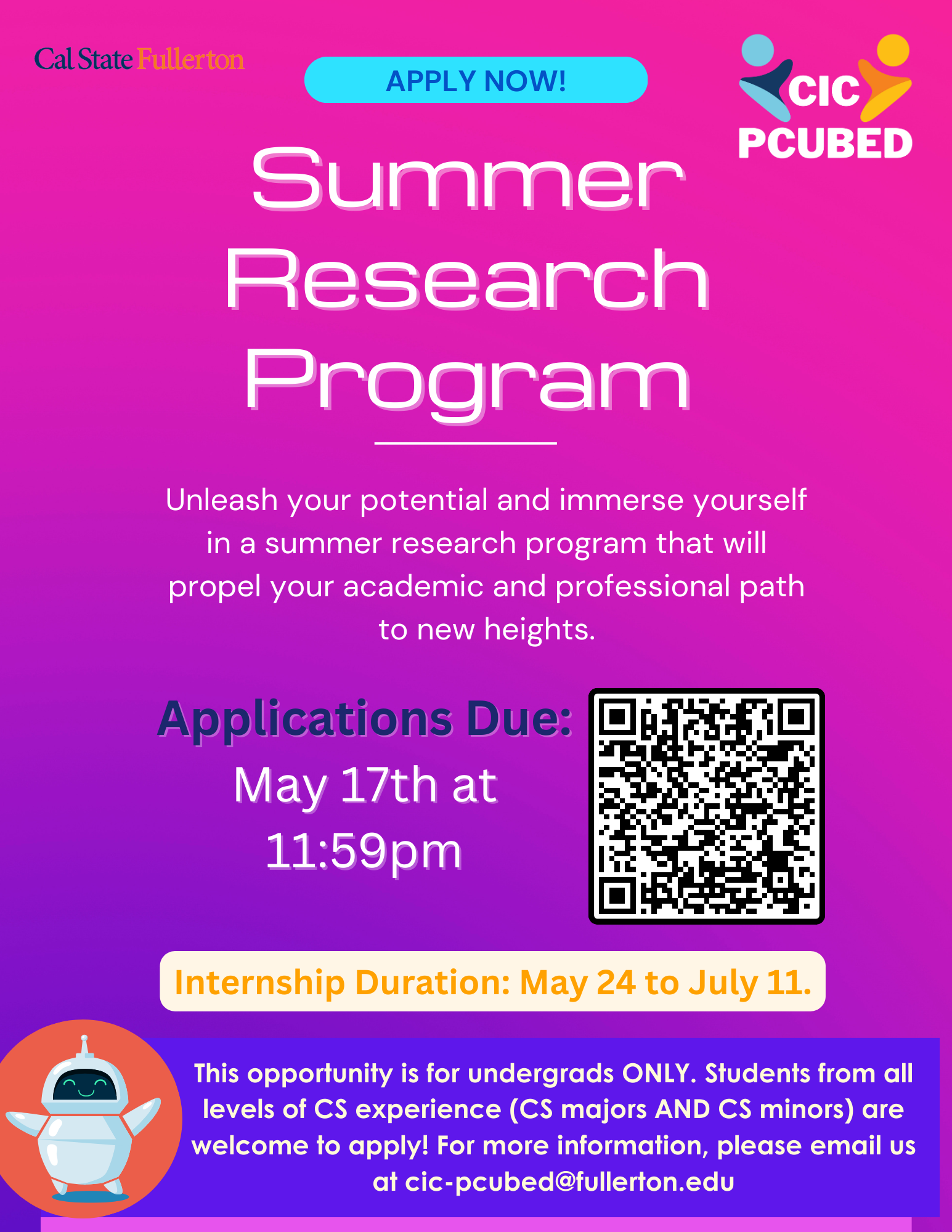 CS Summer Research Experience for Community College Students! – STORM ...
