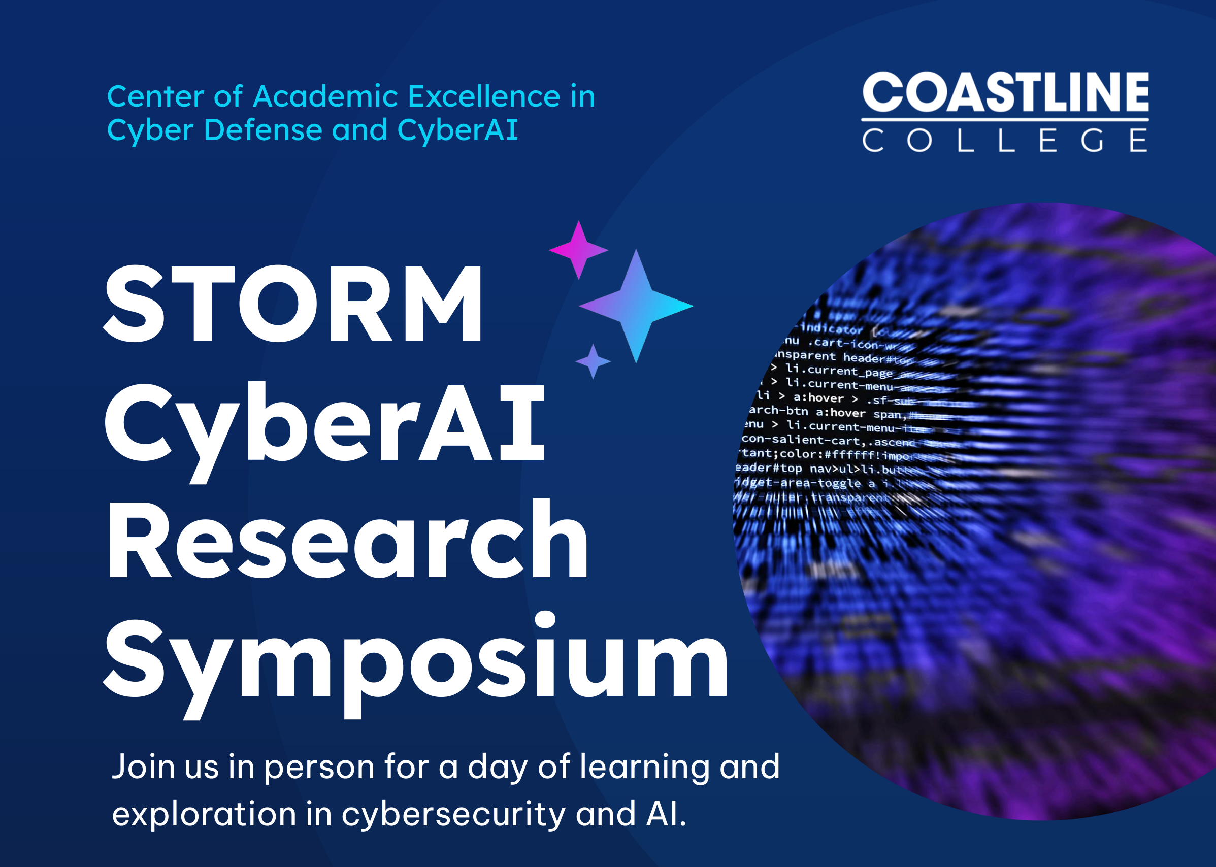 STORM CyberAI Research Symposium 01/31/26 at Coastline College – STORM ...