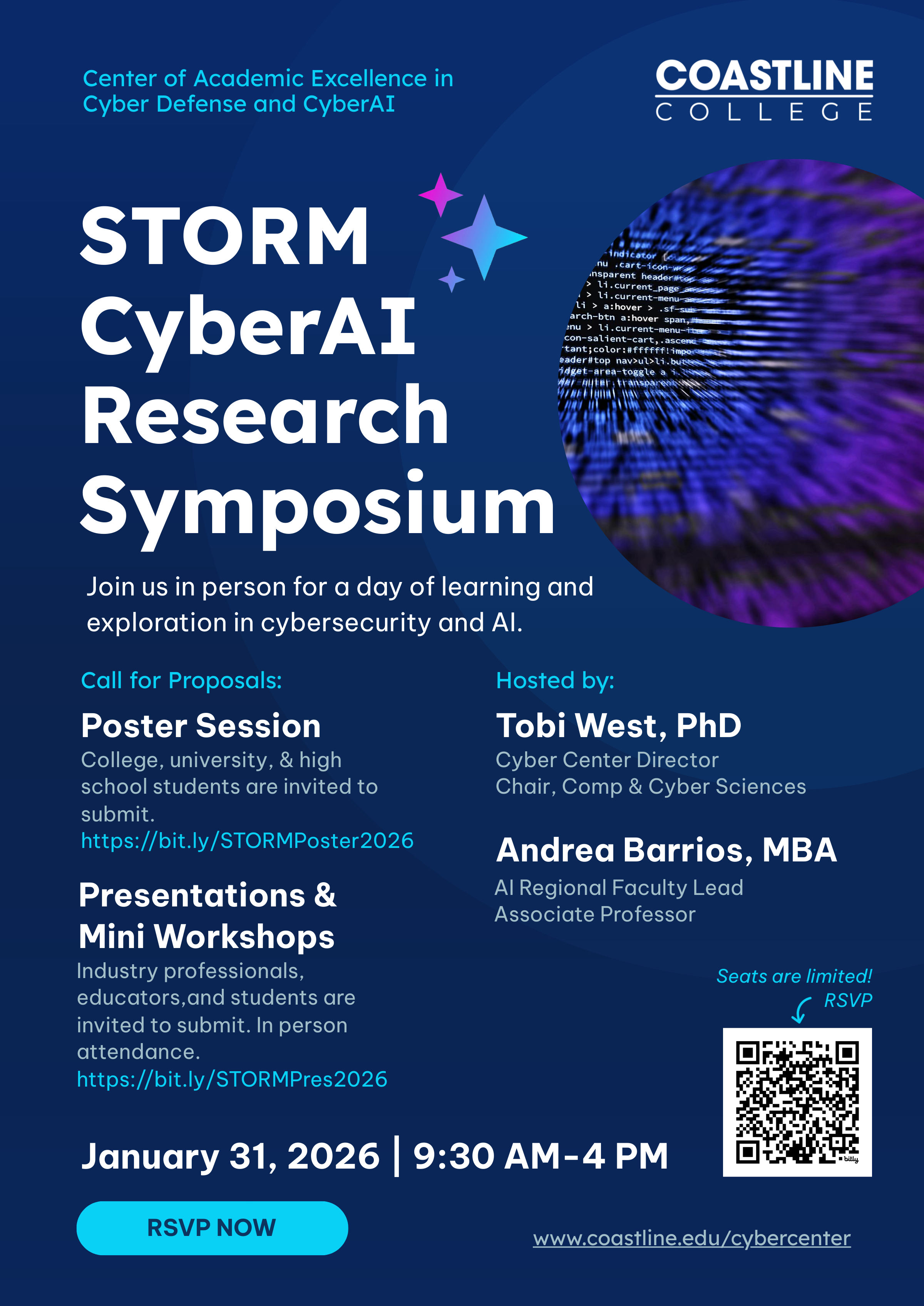 STORM CyberAI Research Symposium 01/31/26 at Coastline College – STORM ...